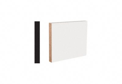 11/16" x 5-1/2" x 8' White MDF Block Baseboard - | Lumber Liquidators